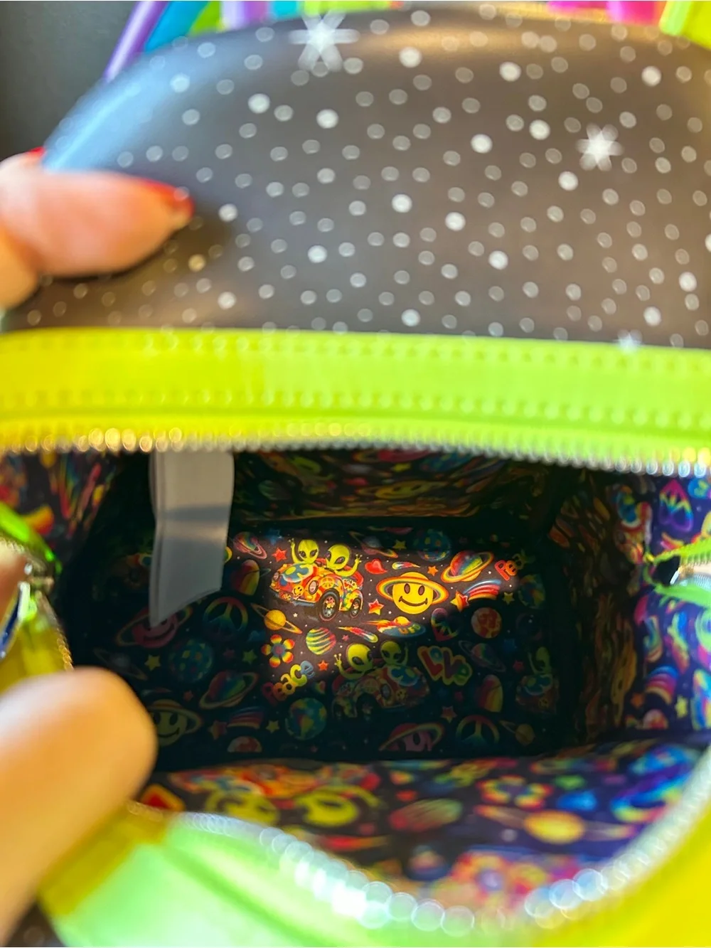 Lisa Frank | Bags | Loungefly X Lisa Frank Neon Alien Car Mini Backpack ...